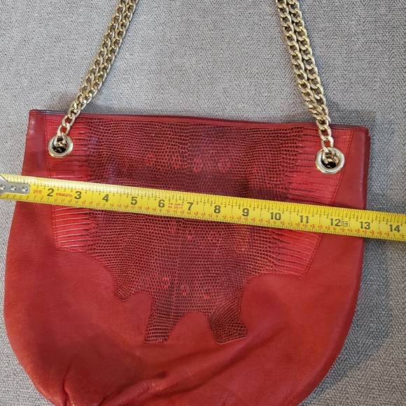 Desmo | Bags | Vintage Red Snake Leather Bullocks Bucket Handbag With ...